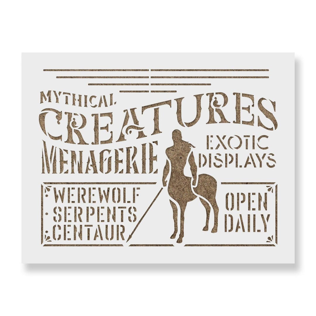Mythical Creatures Stencil - Etsy