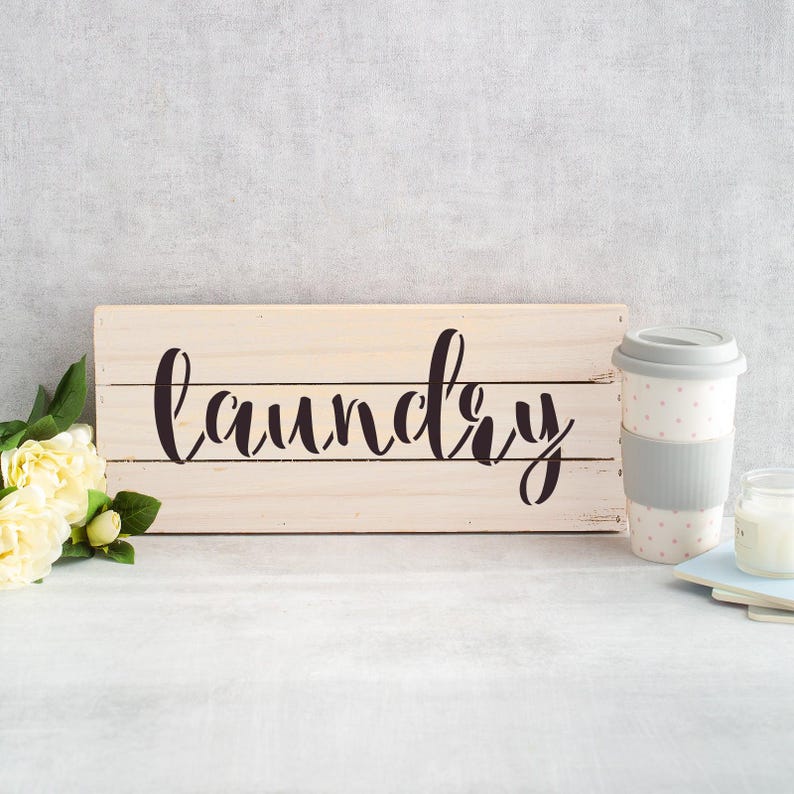 Laundry Stencil - Etsy