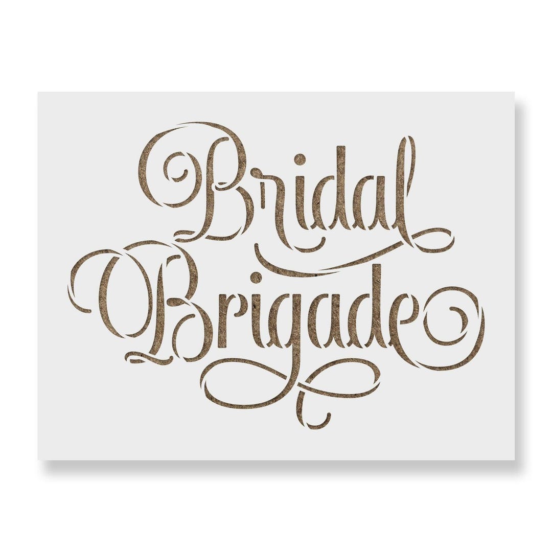 Bridal Brigade Wedding Label Stencil - Etsy