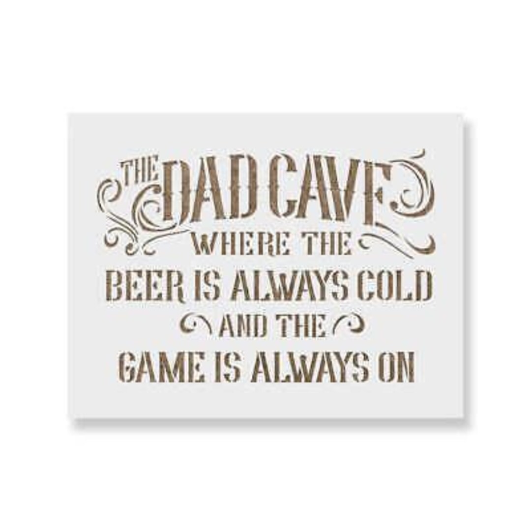 Dad Man Cave Stencil Reusable Stencil 190 Micron Mylar - Etsy