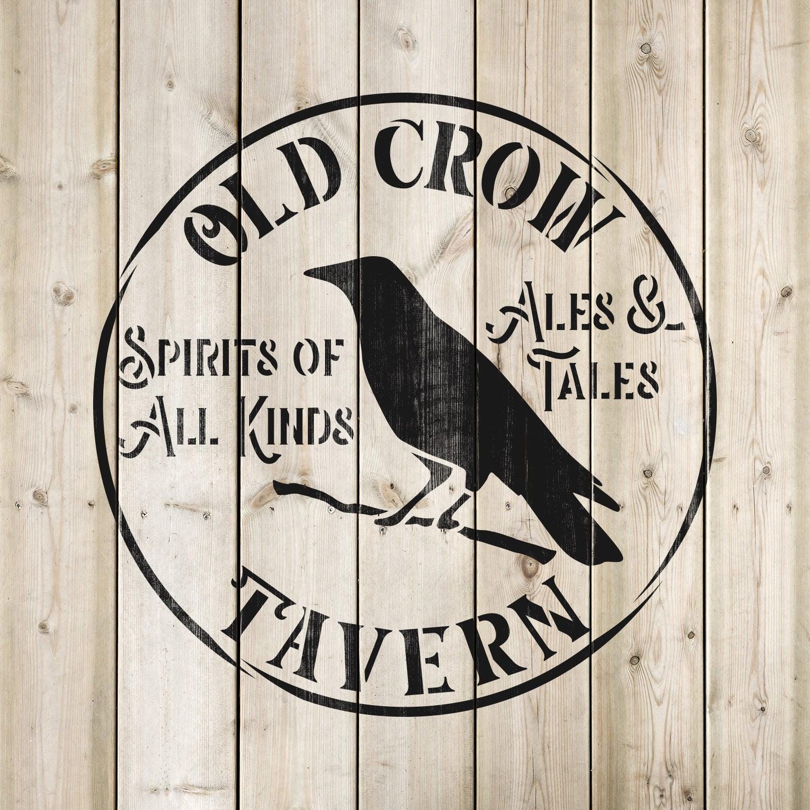 Old Crow Tavern Stencil - Etsy