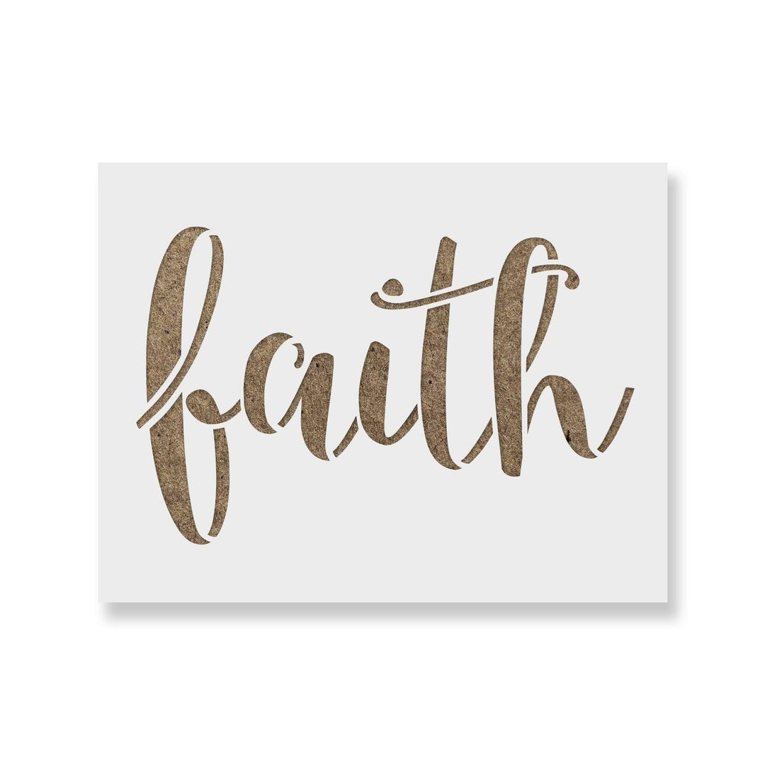 Faith Stencil - Reusable Stencil - 190 Micron Mylar - Etsy