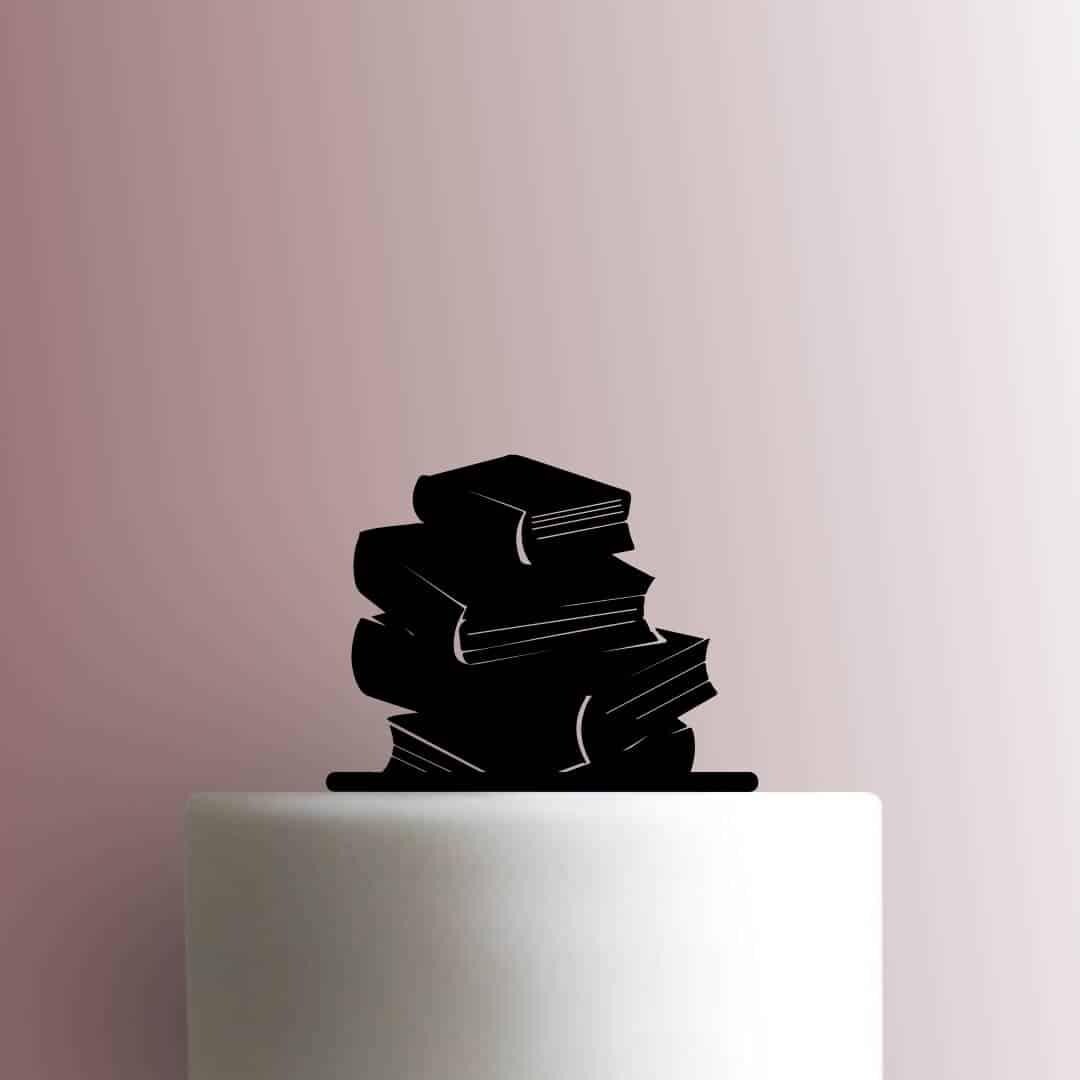 Stack of Books - Acrylic Cake Topper - Etsy