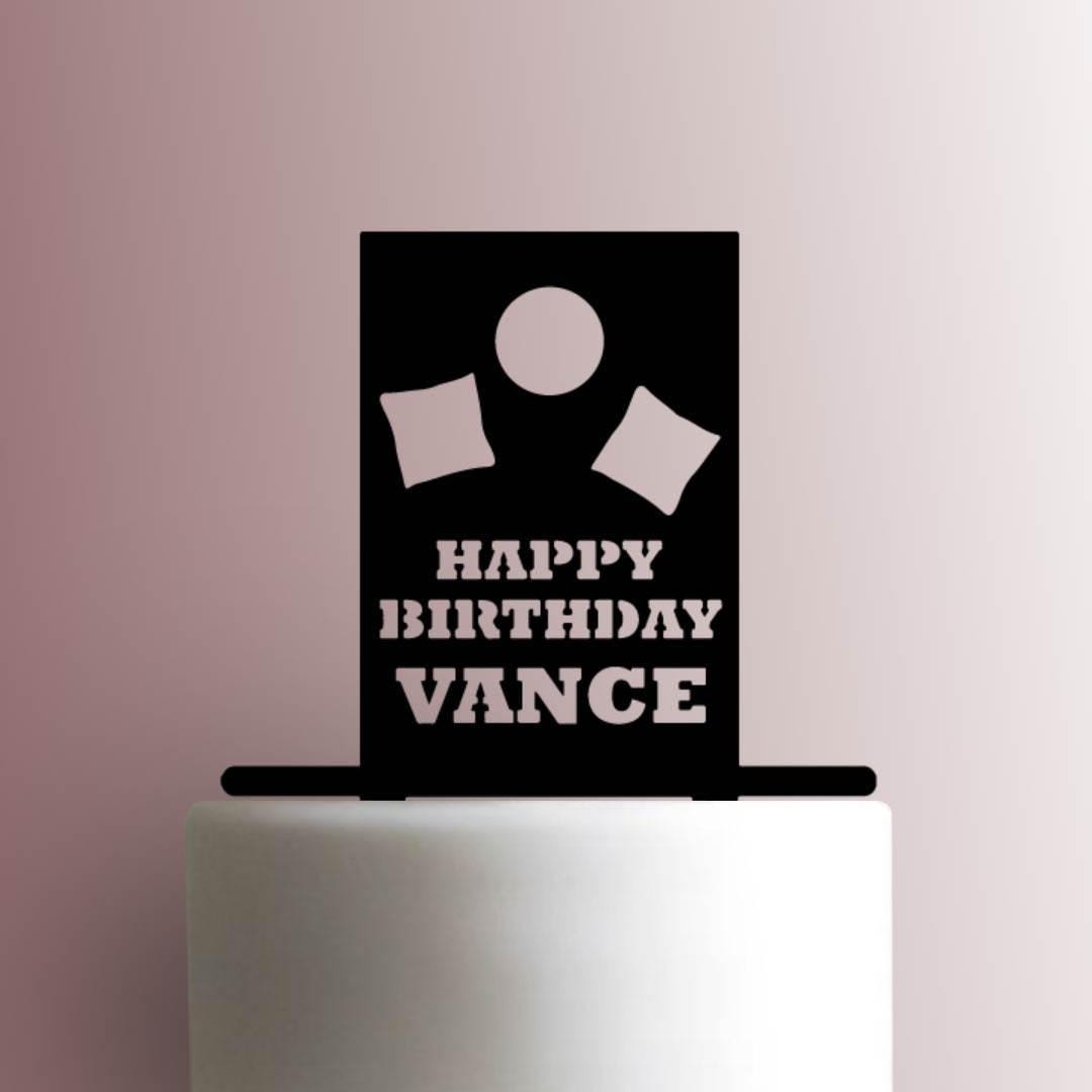 Custom Happy Birthday Cornhole Toss - Acrylic Cake Topper - Etsy