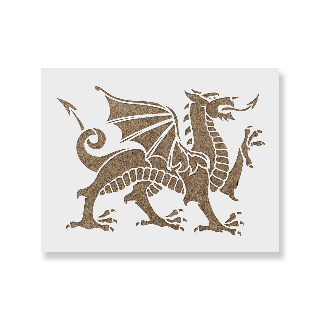 Medieval Dragon Stencil - Reusable Stencil - 190 Micron Mylar - Etsy