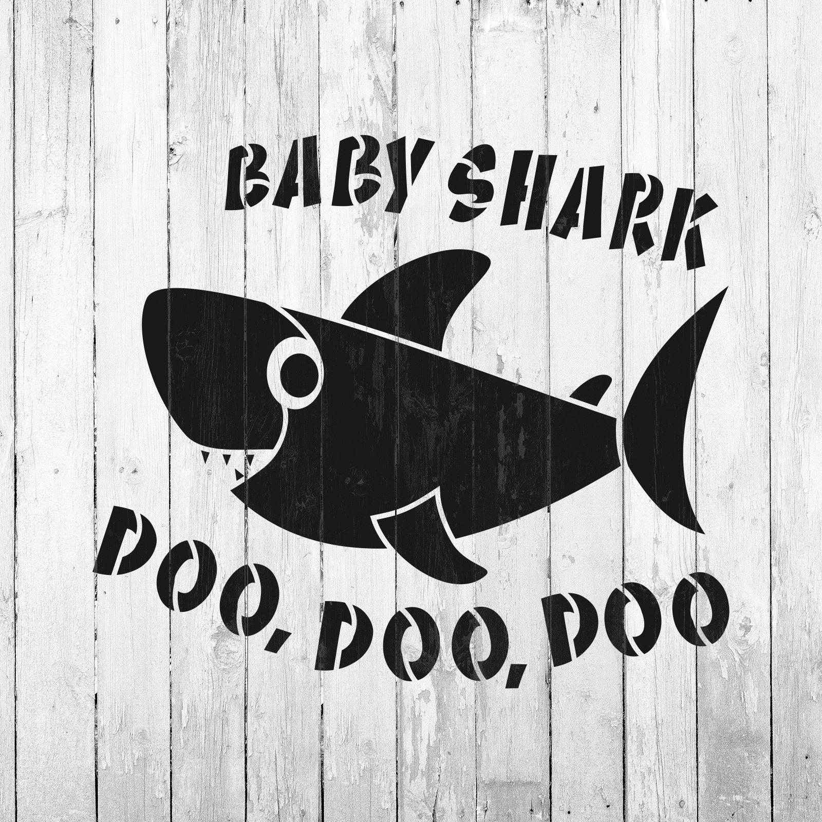 Baby Shark Stencil - Craft Airbrush Painting Wall Art Decor DIY ...
