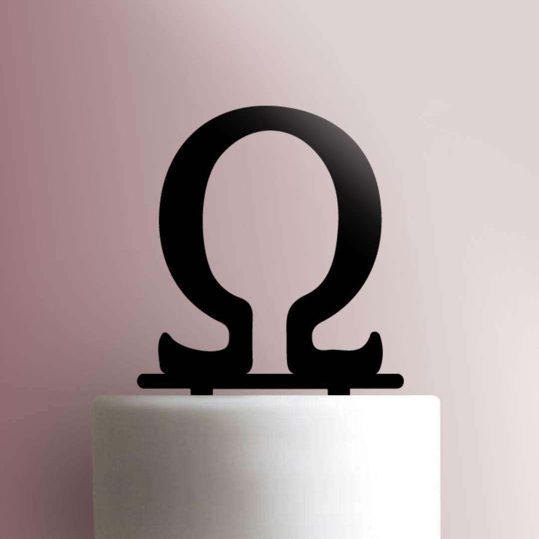 Greek Alphabet Omega- Acrylic Cake Topper - Etsy