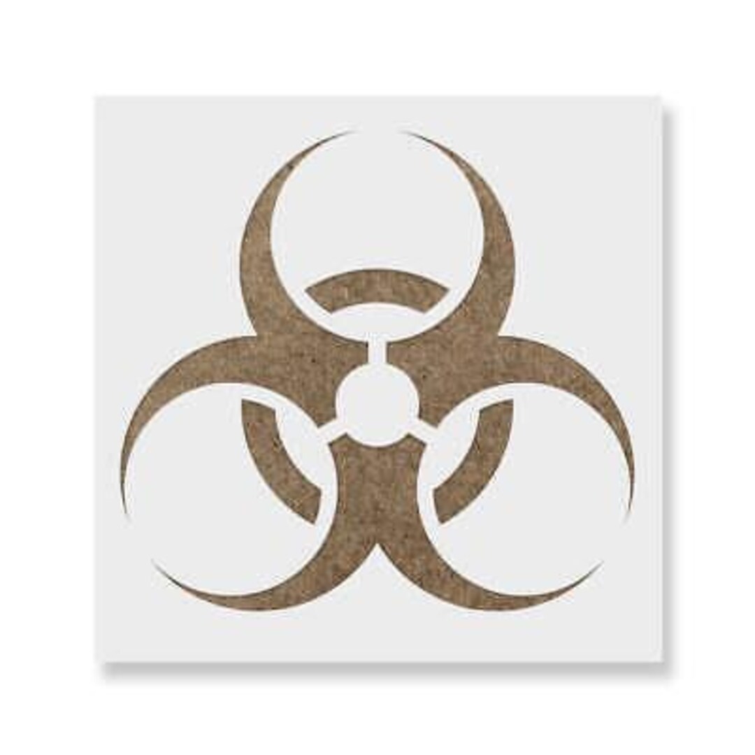 Biohazard Stencil Reusable Stencil 190 Micron Mylar - Etsy