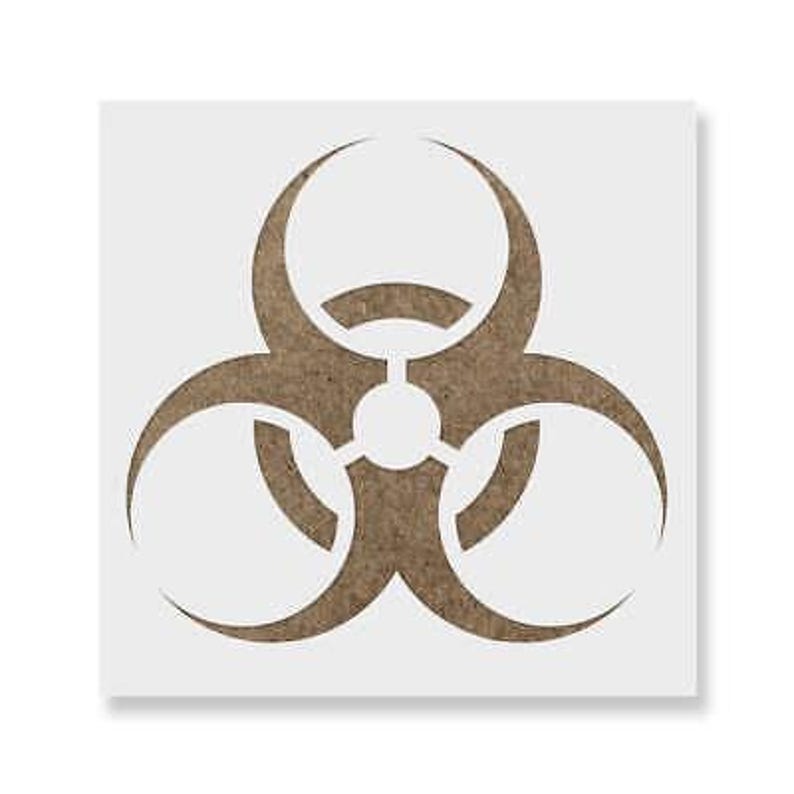 Biohazard Stencil Reusable Stencil 190 Micron Mylar - Etsy