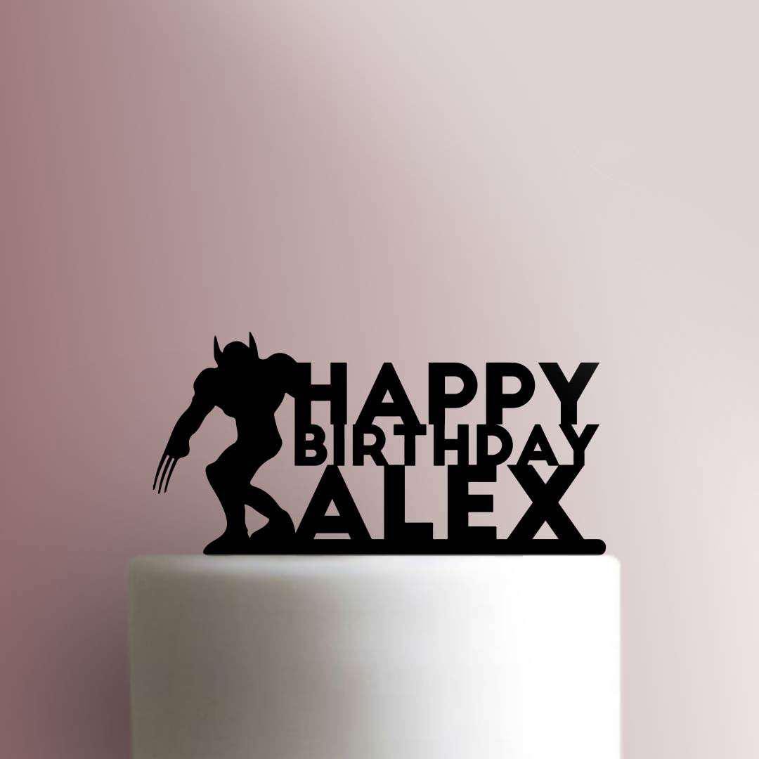 Custom X Men ? Wolverine Happy Birthday - Acrylic Cake Topper - Etsy