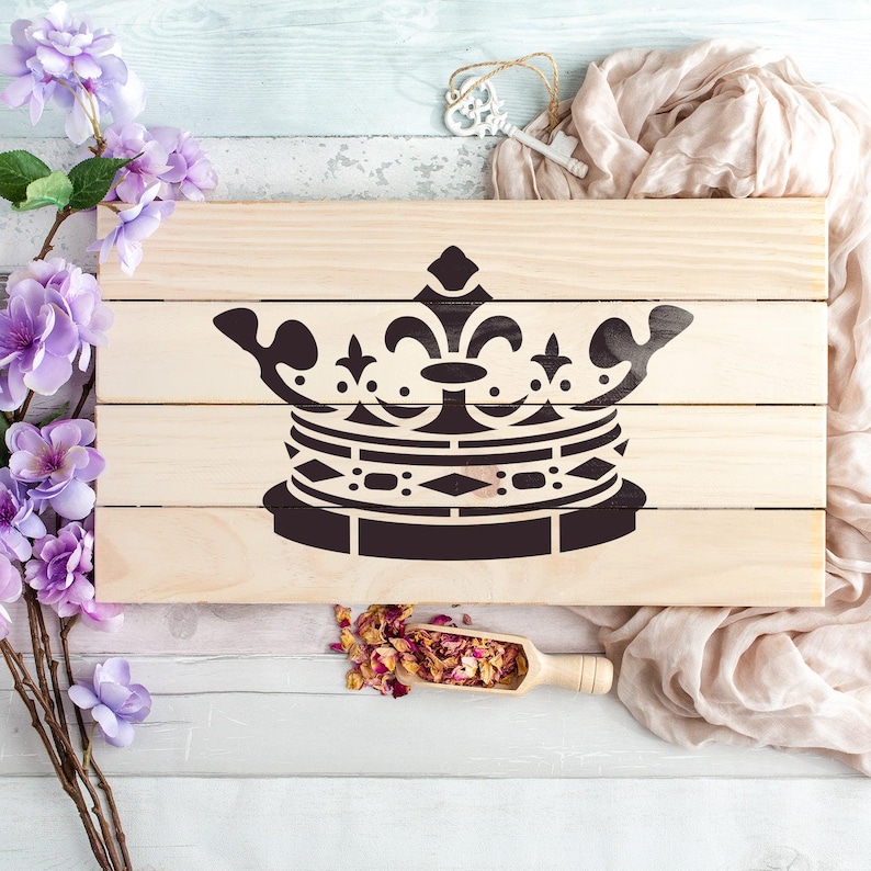 King Crown Stencil - Reusable Stencil - 190 Micron Mylar - Etsy