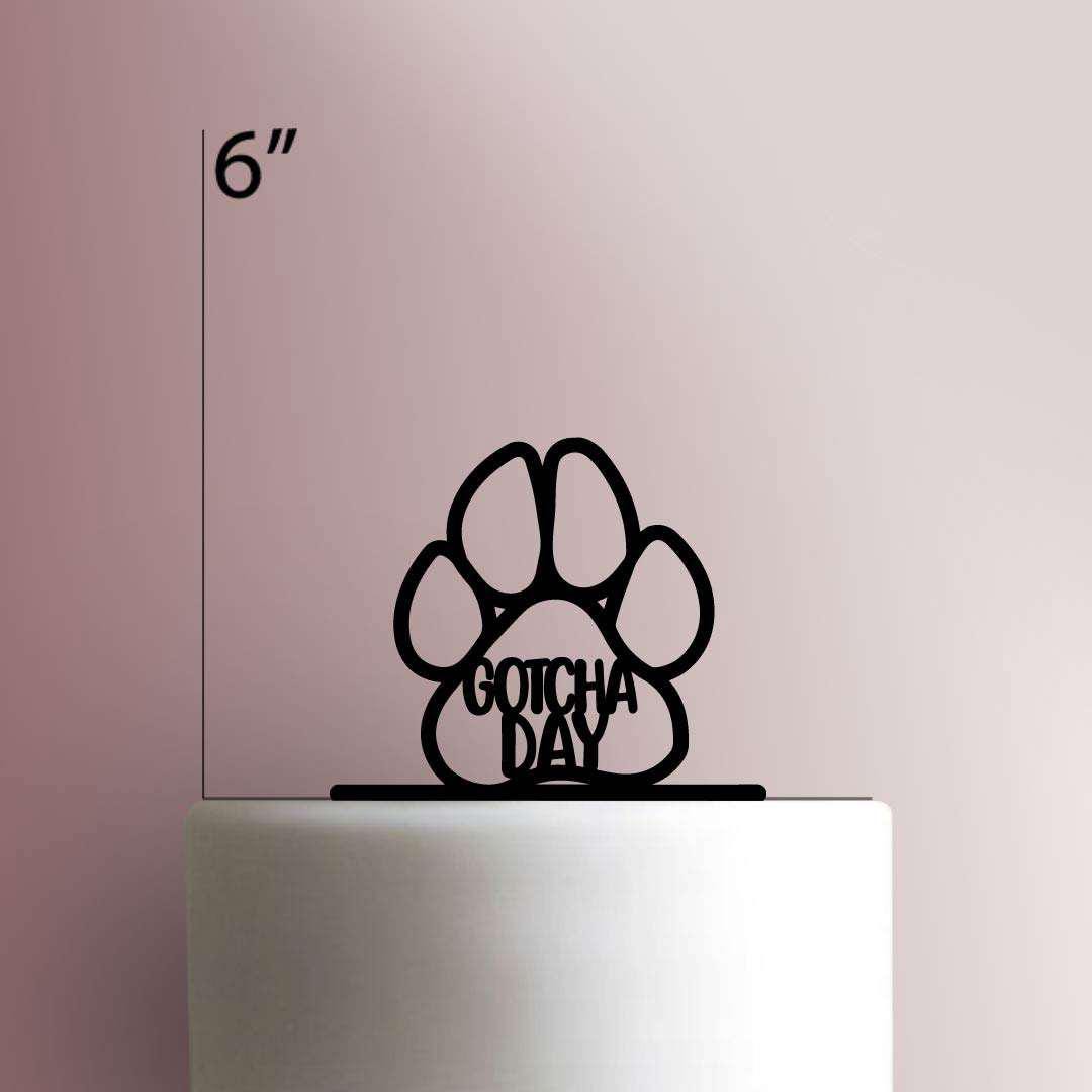 Gotcha Day Paw- Acrylic Cake Topper - Etsy