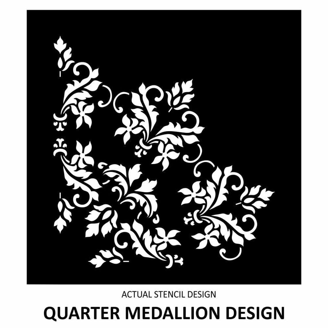 Victorian Leafy Medallion Stencil - Etsy