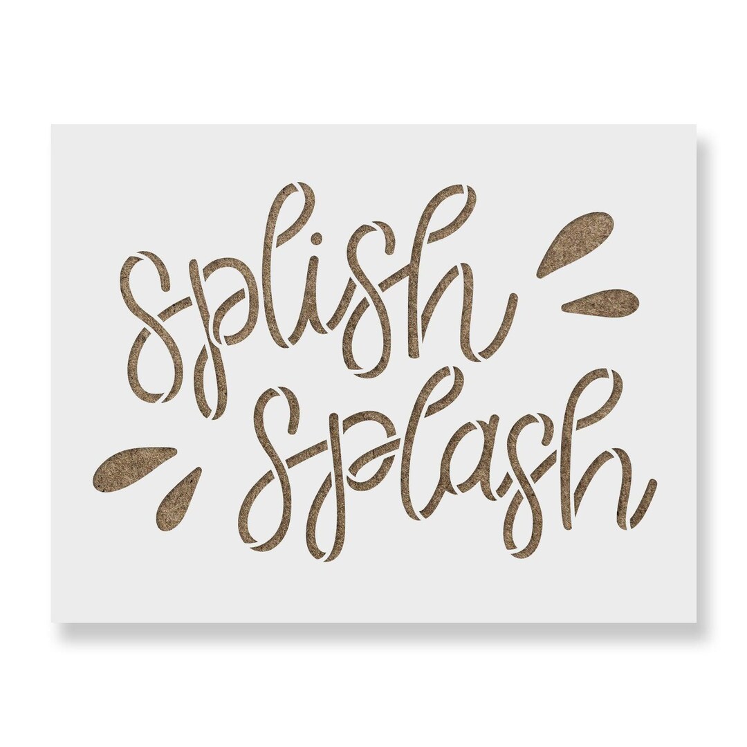 Splish Splash Summer Stencil - Etsy