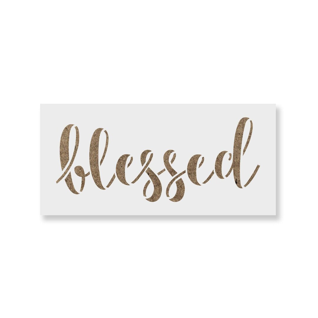 Blessed Stencil - Etsy