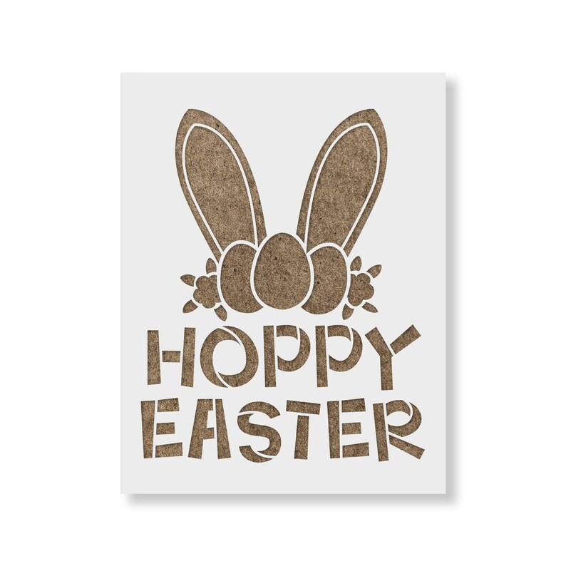Hoppy Easter Stencil - Reusable Stencil - 190 Micron Mylar - Etsy