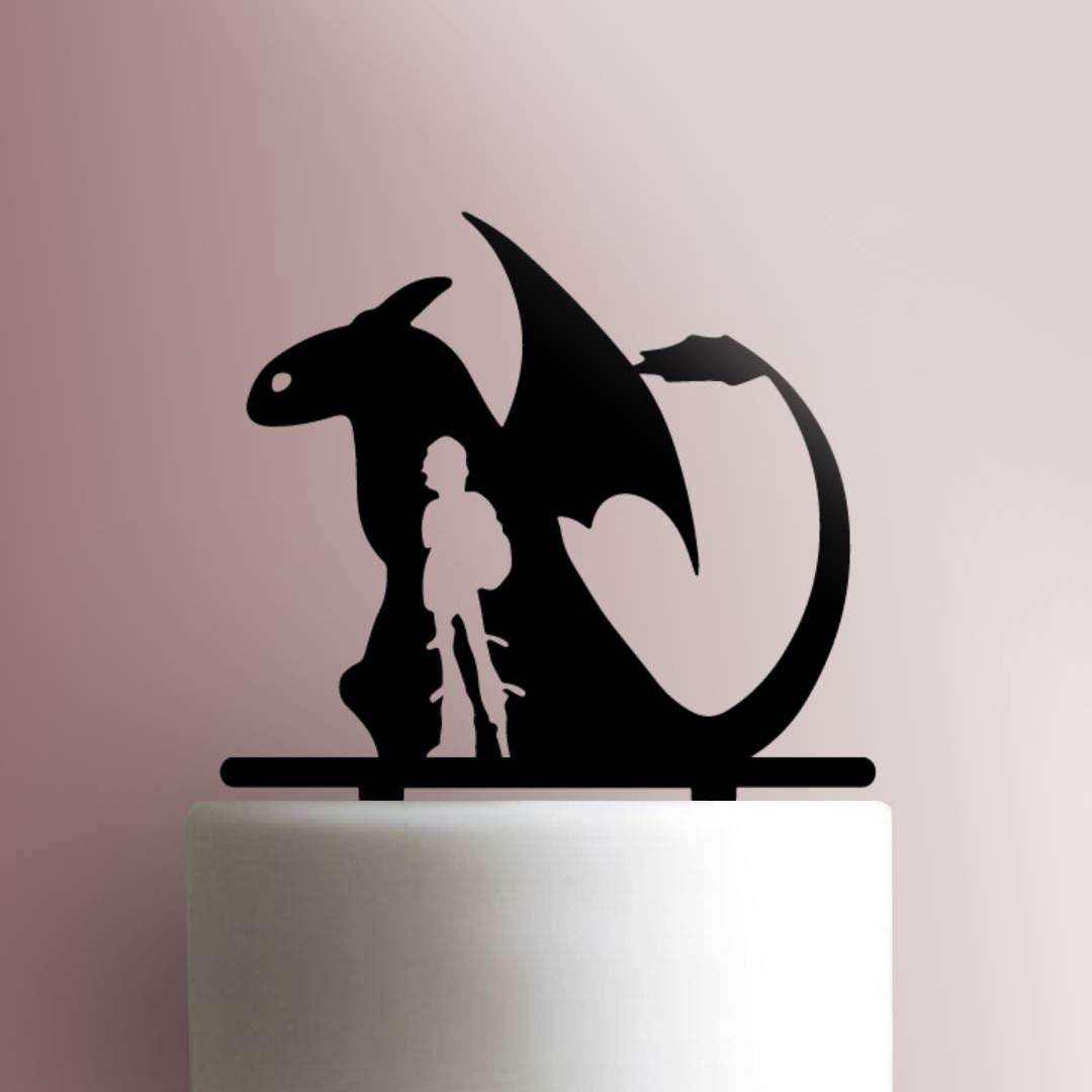 How to Train Your Dragon ? Toothless and Hiccup- Acrylic Cake Topper - Etsy