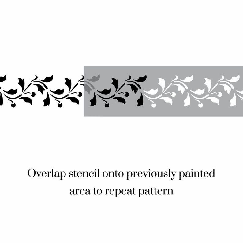 Leafy Vine Border Stencil - Etsy