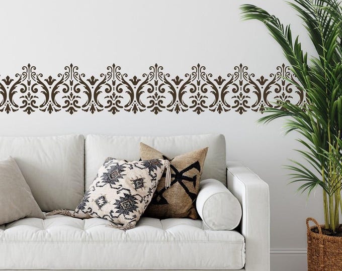 Vichy Damask Border Stencil - Etsy