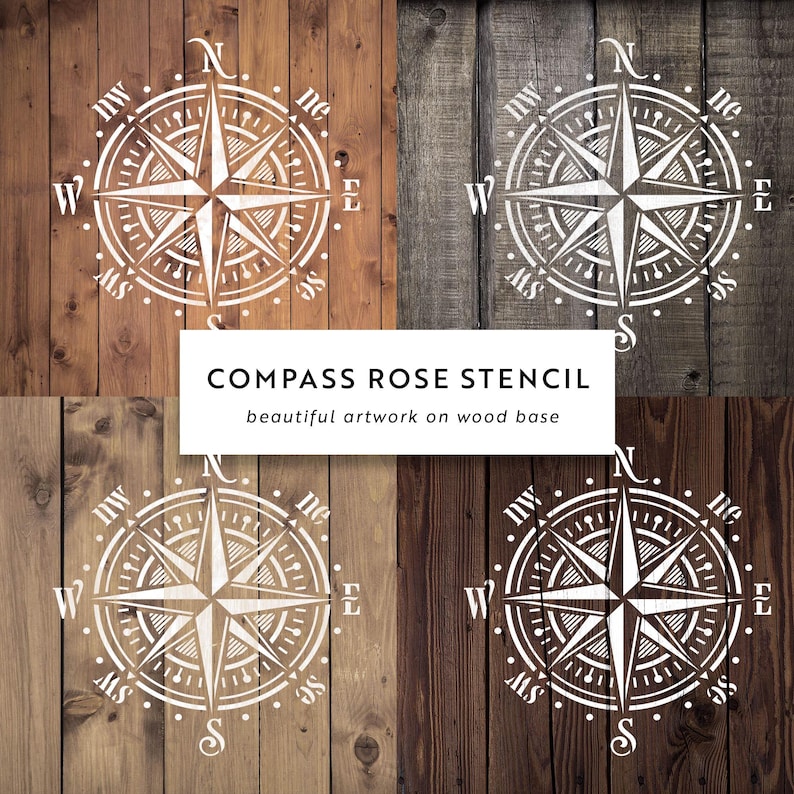Compass Rose Stencil - Reusable Stencil - 190 Micron Mylar - Etsy
