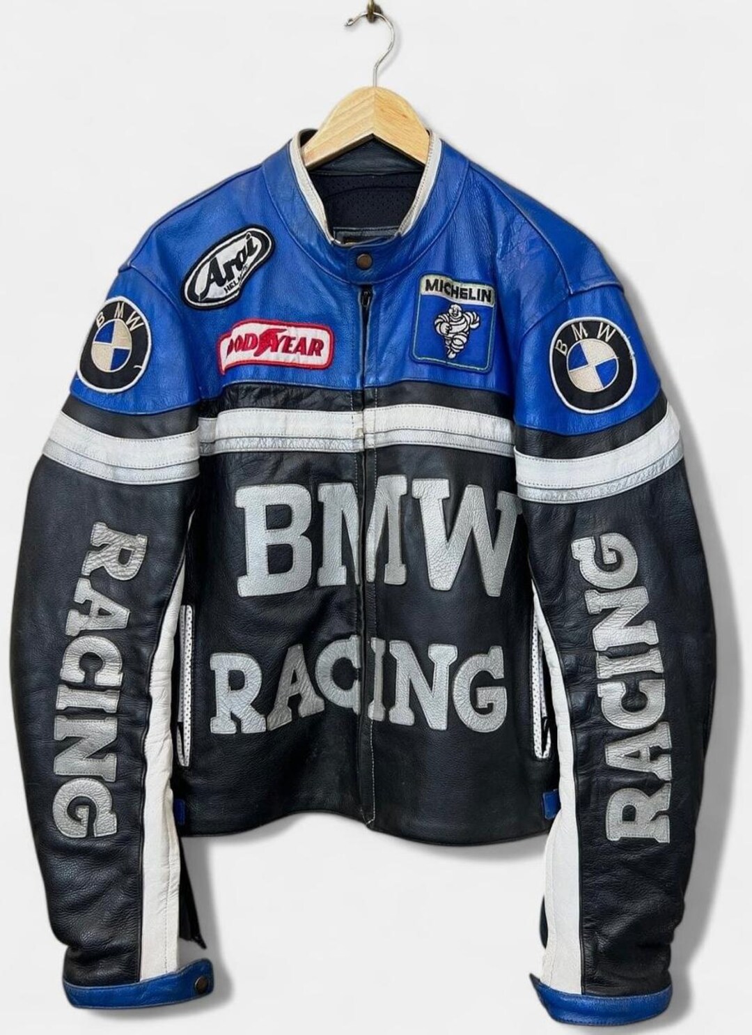BMW Vintage Racing Leather Jacket - Etsy