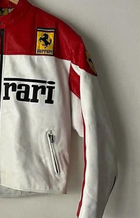 Ferrari Racing Leather Jacket - Etsy