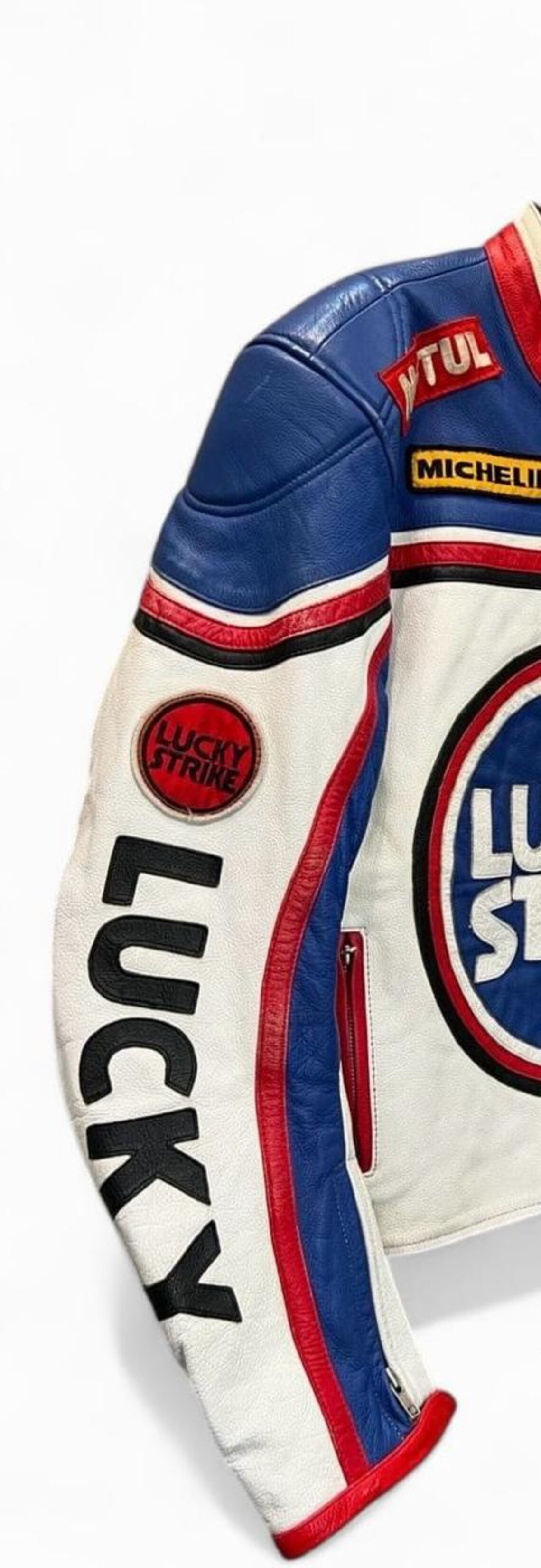 Lucky Strike Racing Leather Jacket - Etsy