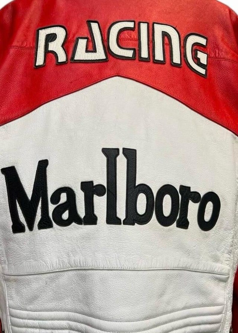 Marlboro Racing Leather Jacket - Etsy