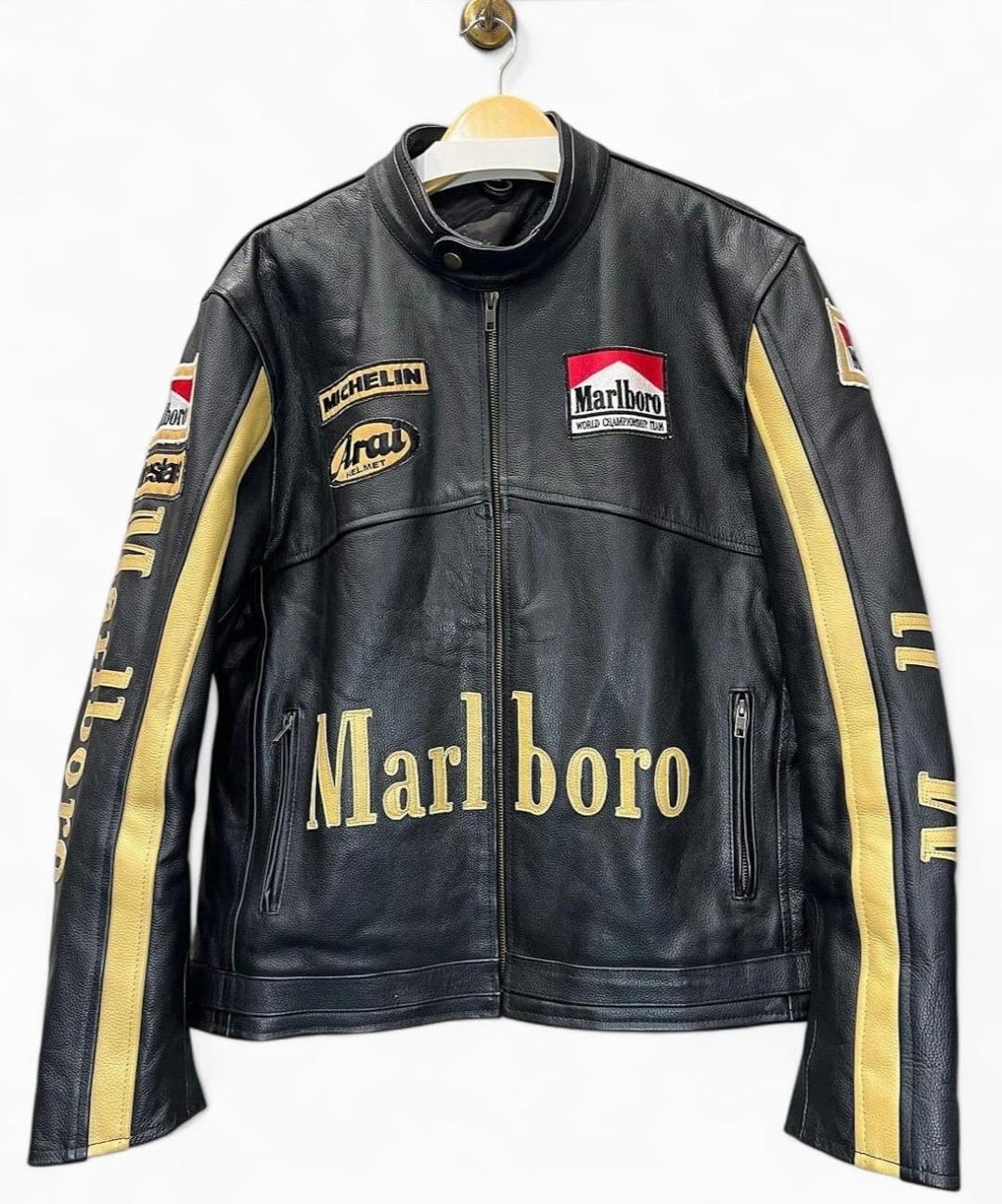 Marlboro Racing Leather Jacket - Etsy