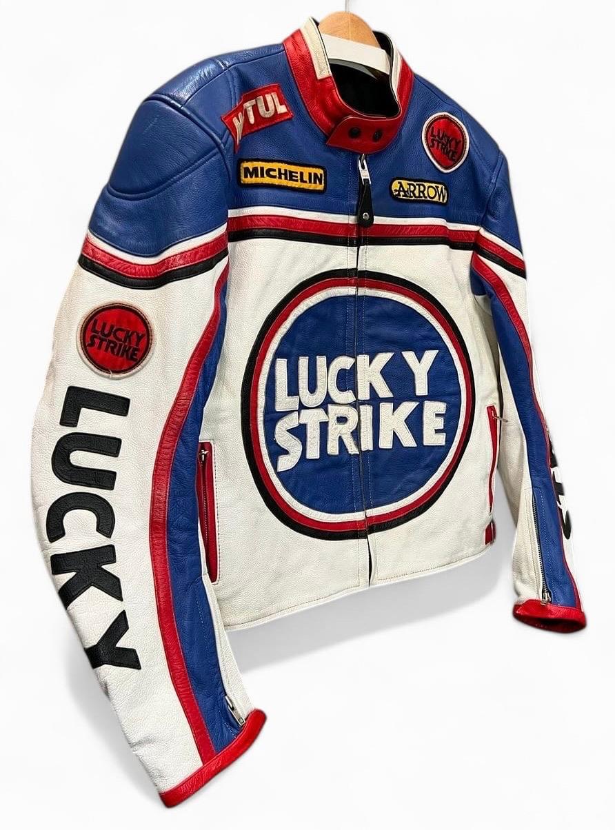 Lucky Strike Racing Leather Jacket - Etsy