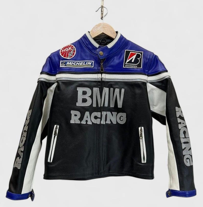 BMW Racing Leather Jacket - Etsy