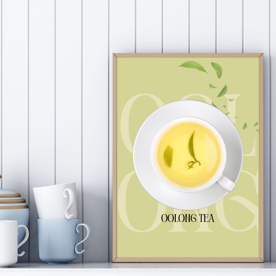 Oolong Tea Printable Poster Tea Cup Print Kitchen Print Gifts for Tea ...
