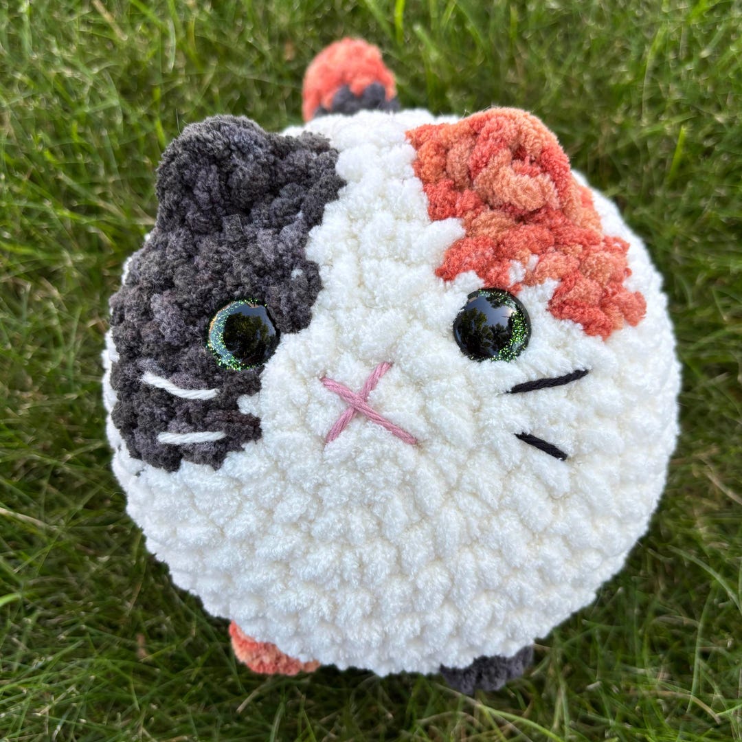 OOAK Calico Crochet Loaf Cat Plushie Amigurumi Handmade Stuffed Animal ...