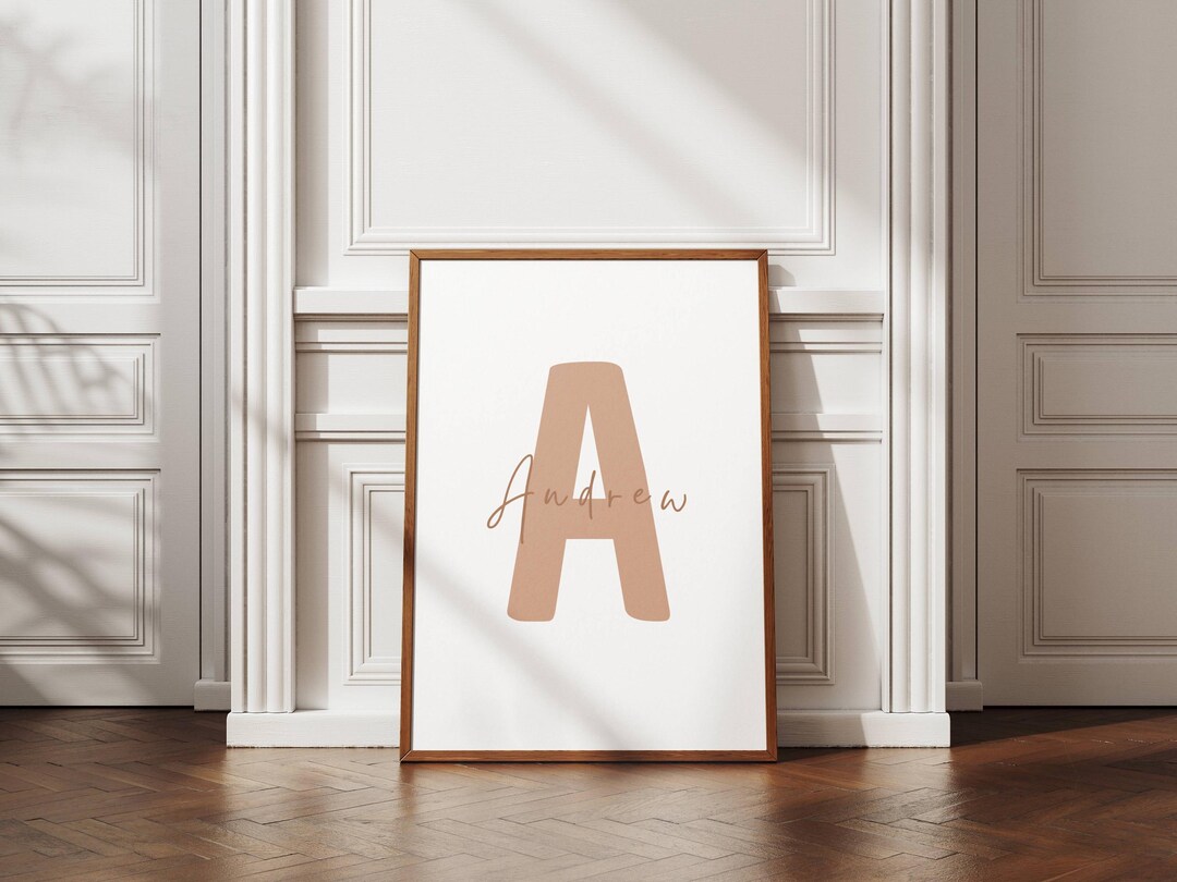 Personalized Initial Name Print | Custom Letter| Printable Baby Name ...