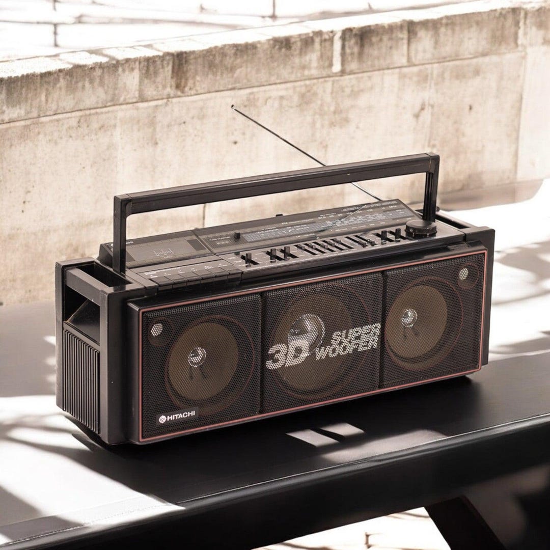 Hitachi Vintage 80S Bluetooth Boombox - Etsy