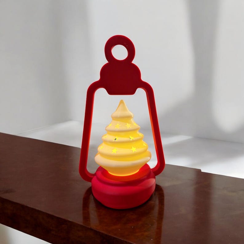 Vintage Christmas Lantern Set With LED Light Festive Holiday Decor ...