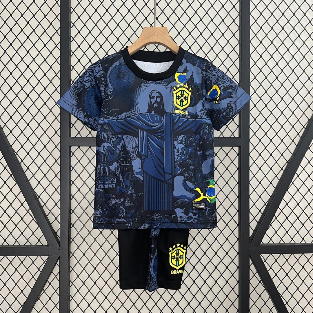 Kids Brazil X Jesus Edition Football Jersey - Brasil Kids Personalized ...