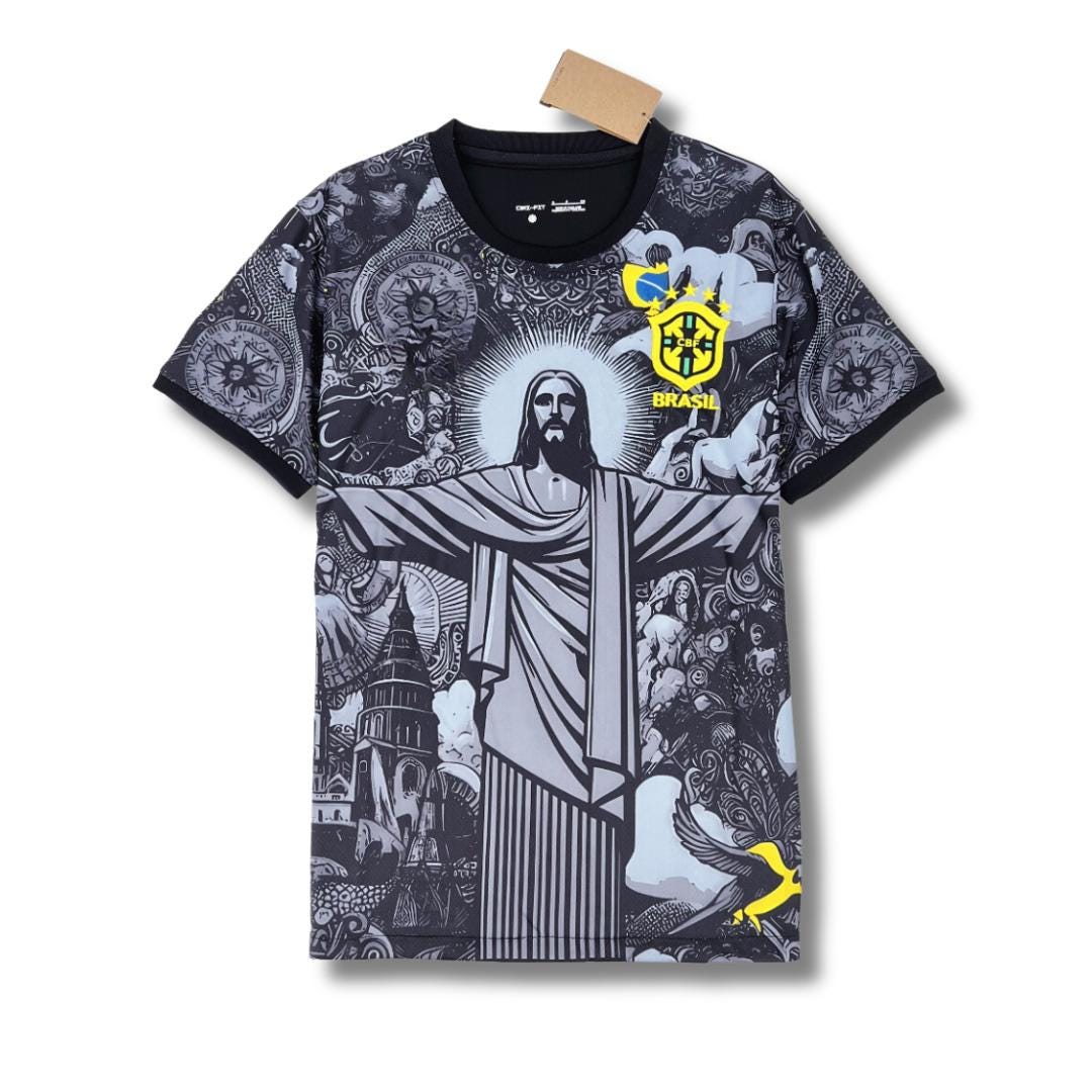 Brazil X Jesus Edition Football Jersey - Brasil Personalized Sports ...
