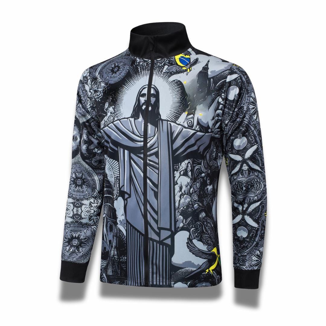Brazil X Jesus Edition Football Tracksuit Customizable Brasil Sports ...