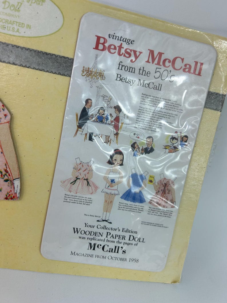 Betsy Mccall Wooden Doll Set Circa 1995 - Etsy