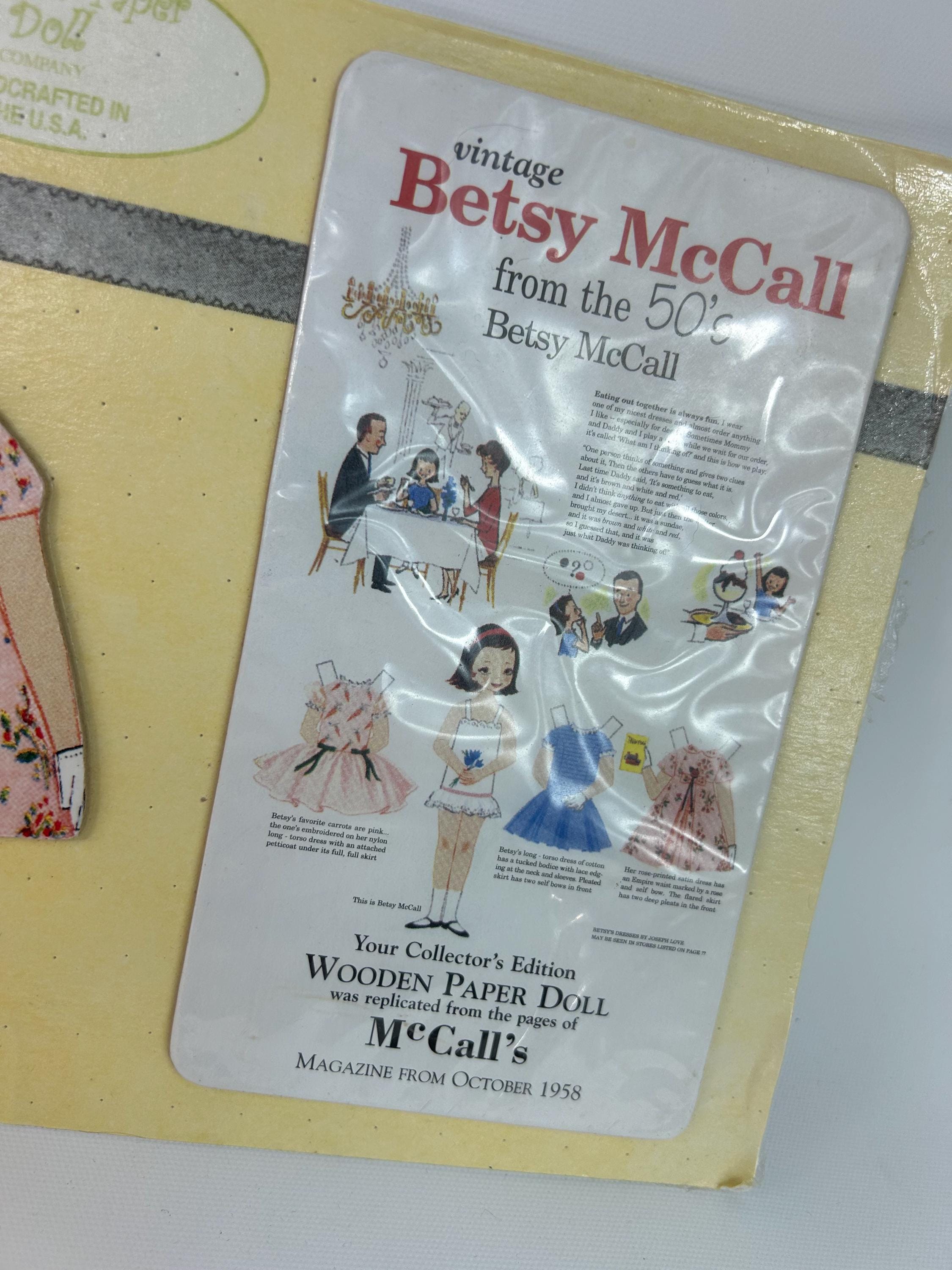 Betsy Mccall Wooden Doll Set Circa 1995 - Etsy