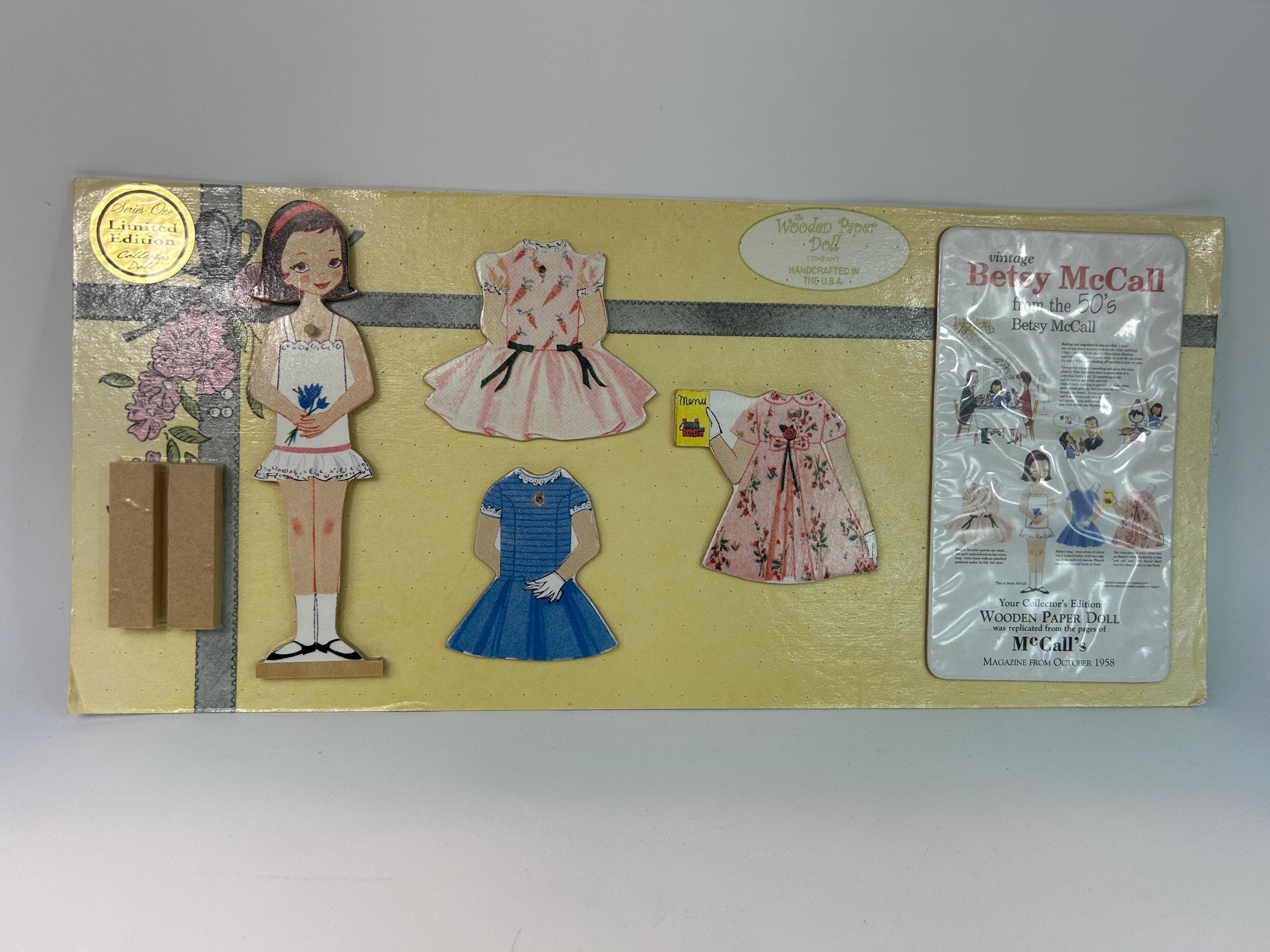 Betsy Mccall Wooden Doll Set Circa 1995 - Etsy