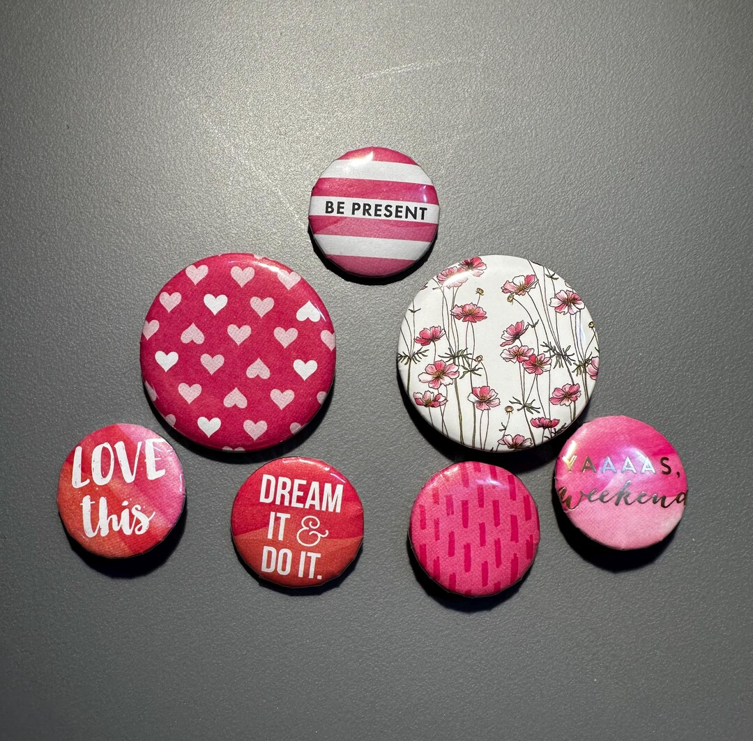 Pink Inspirational Aesthetic Buttons - Etsy