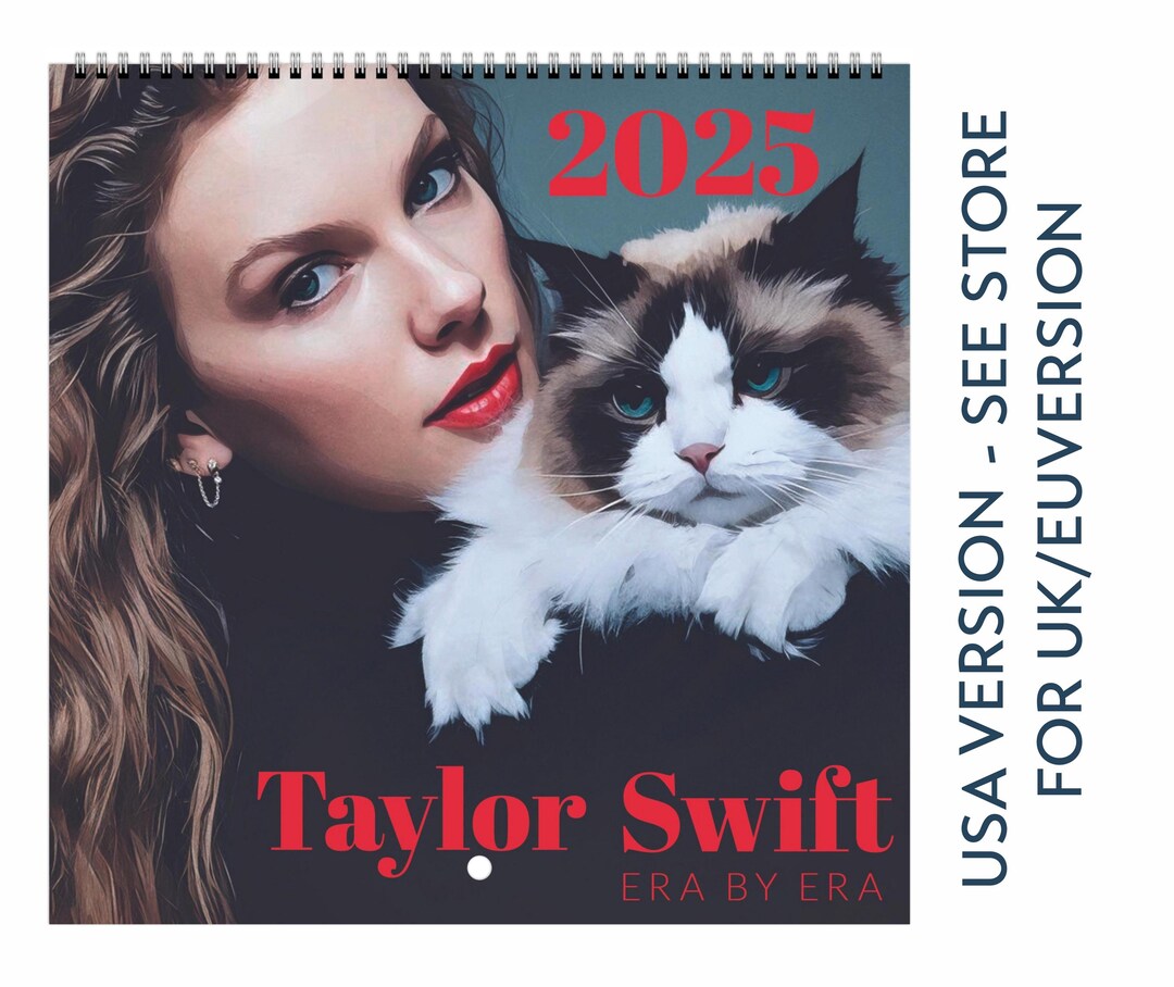 Taylor Swift Inspired Era-per-month 2025 Swiftie Calendar USA VERSION ...