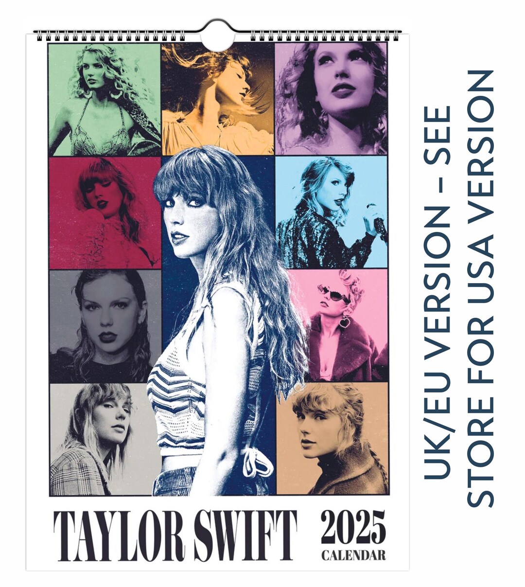 Taylor Swift Inspired Swiftie Seasonal Mood Calendar With Pictures and ...