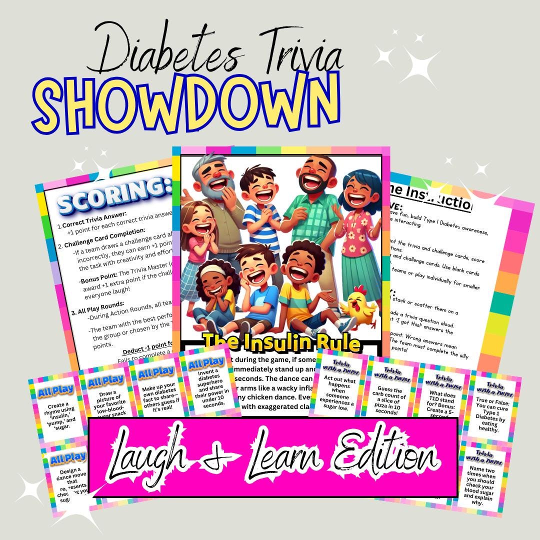 Interactive Diabetes Trivia Game | Printable Laugh & Learn Quiz | Fun ...
