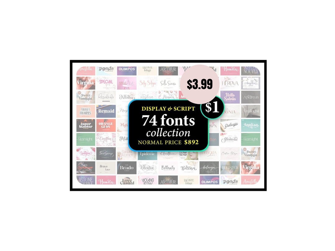 Ultimate Collection of 74 Stylish Script & Display Fonts for Creative ...