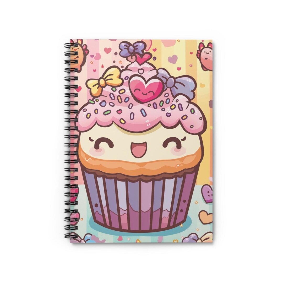 Kawaii Spiral Journal With Whimsical Cupcake Design 120 Pages of Joy ...
