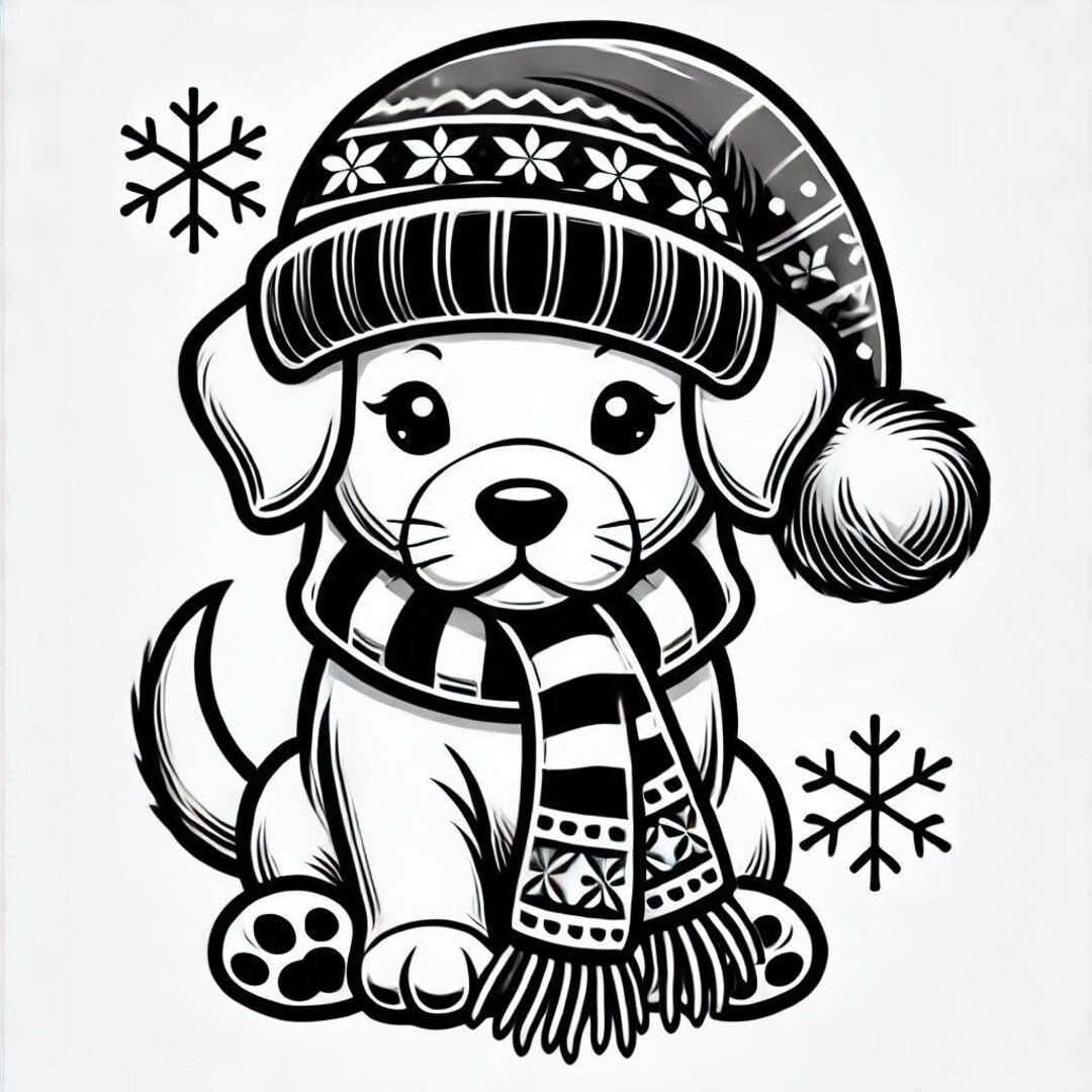 Christmas Puppy .svg, .png, .ai, .dxf. Instant Download. Laser/cricut ...
