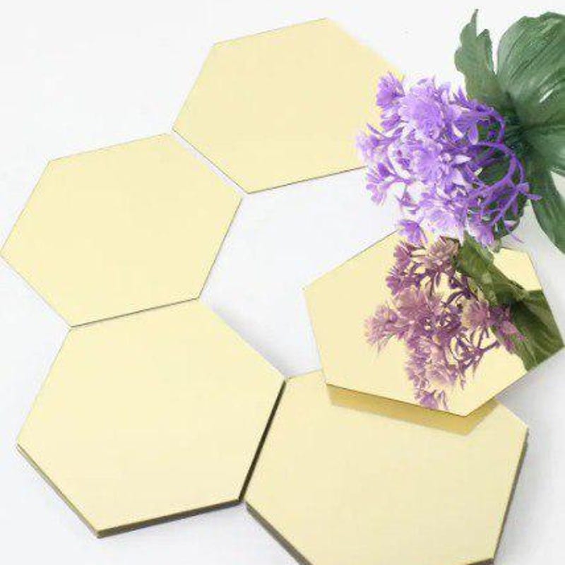 Hexagon Mirror Stickers - Etsy